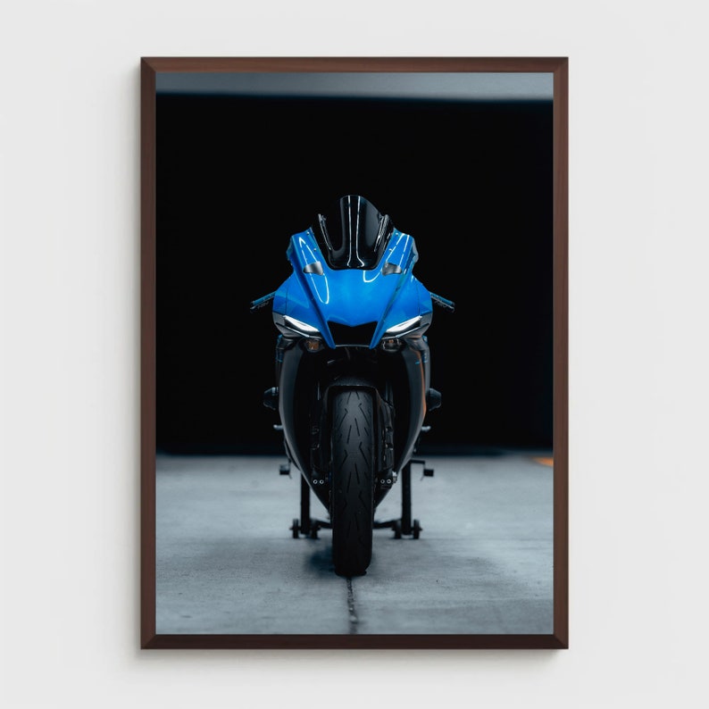 Yamaha R1 Motorcycle Satin Poster - High Resolution - Motorcycle ...