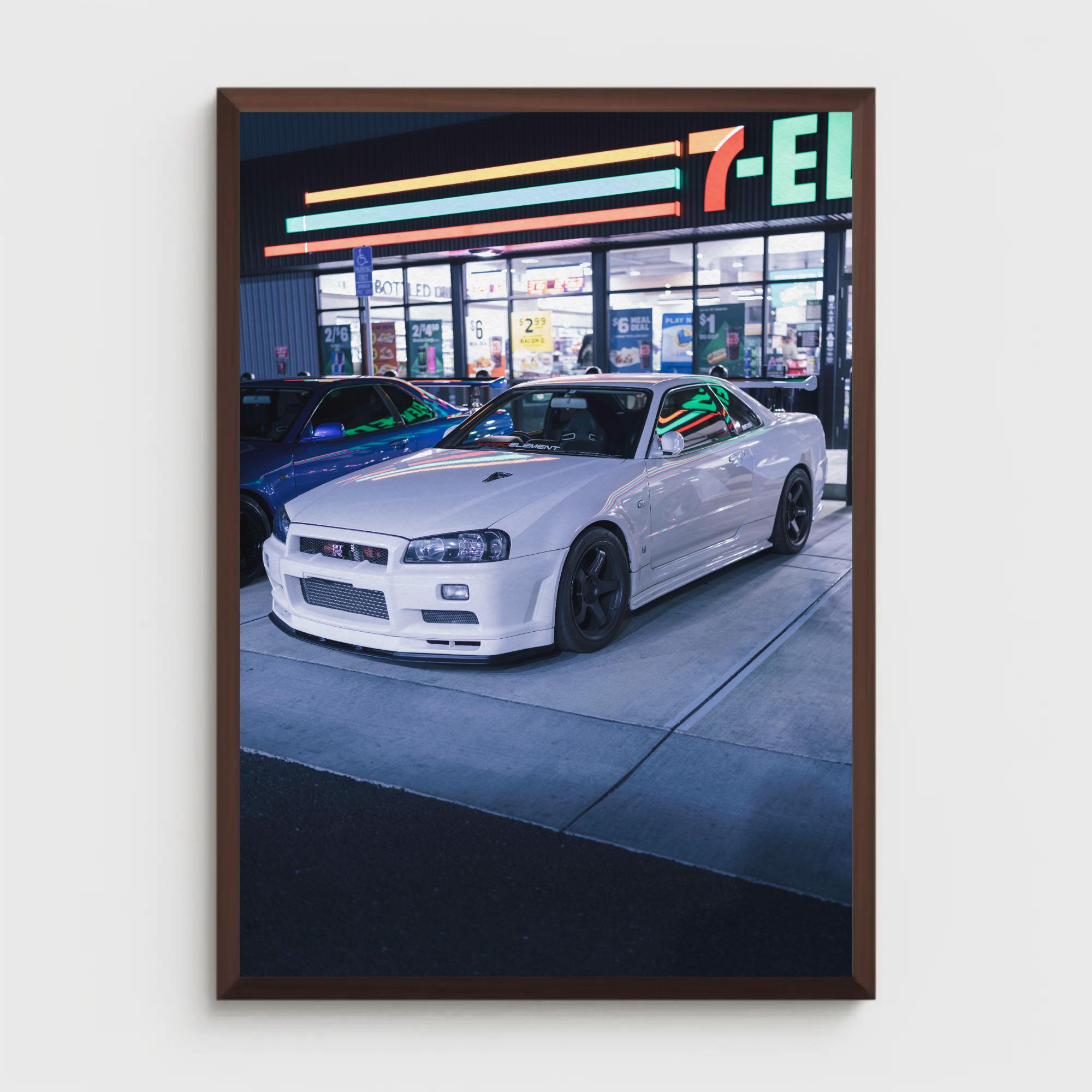 Nissan GTR R34 Skyline Automotive Car Poster 016 8k Ultra Resolution ...