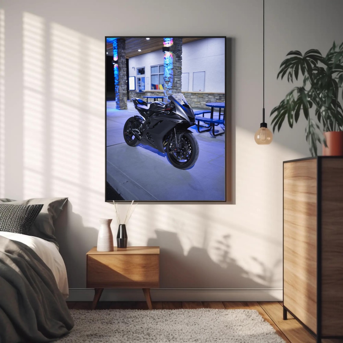 Yamaha R6 Motorcycle Poster #008 - 8k+ Ultra Resolution Wall Art- Home ...