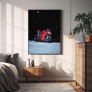 Ducati Panigale V4S Motorcycle Poster #002 - High Resolution Wall Art ...