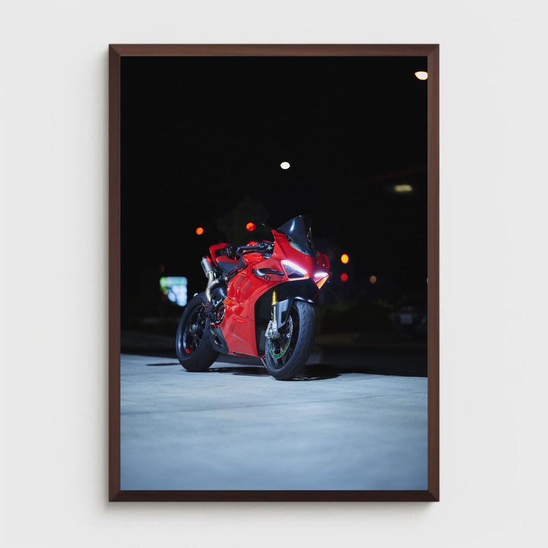 Ducati Panigale V4S Motorcycle Poster #005 - 8k+ Ultra Resolution Wall ...