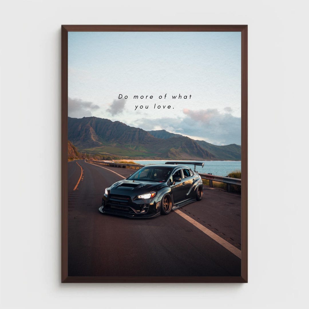 Motivational Poster – Subaru WRX STI Inspiring Text #012 - Etsy