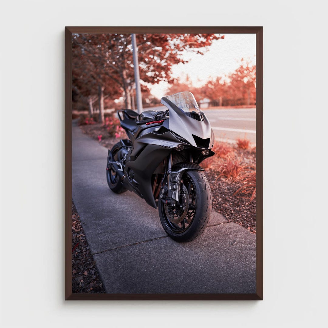 Yamaha R6 Motorcycle Poster #003 - 8k+ Ultra Resolution Wall Art- Home ...