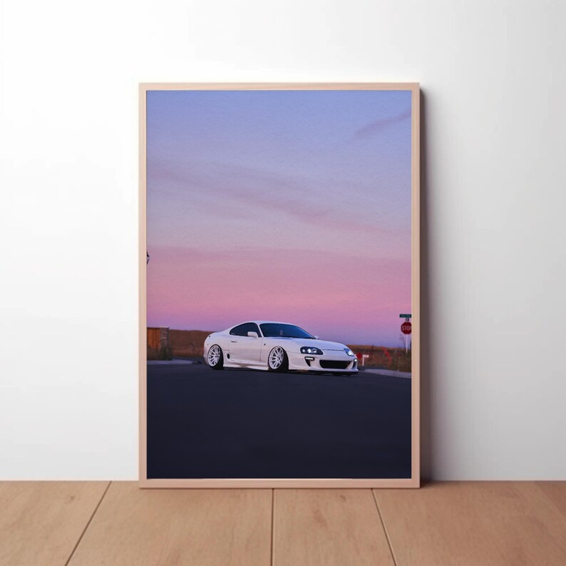 Toyota Supra MK4 Automotive Car Poster #035 - 8k+ Ultra Resolution Wall ...