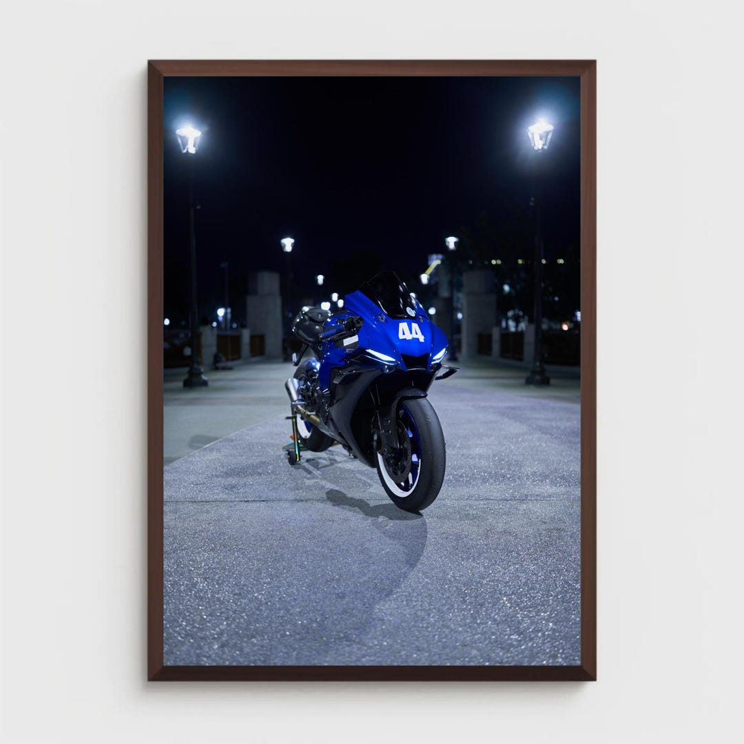 Yamaha R1 Motorcycle Poster #037 - 8k+ Ultra Resolution Wall Art- Home ...