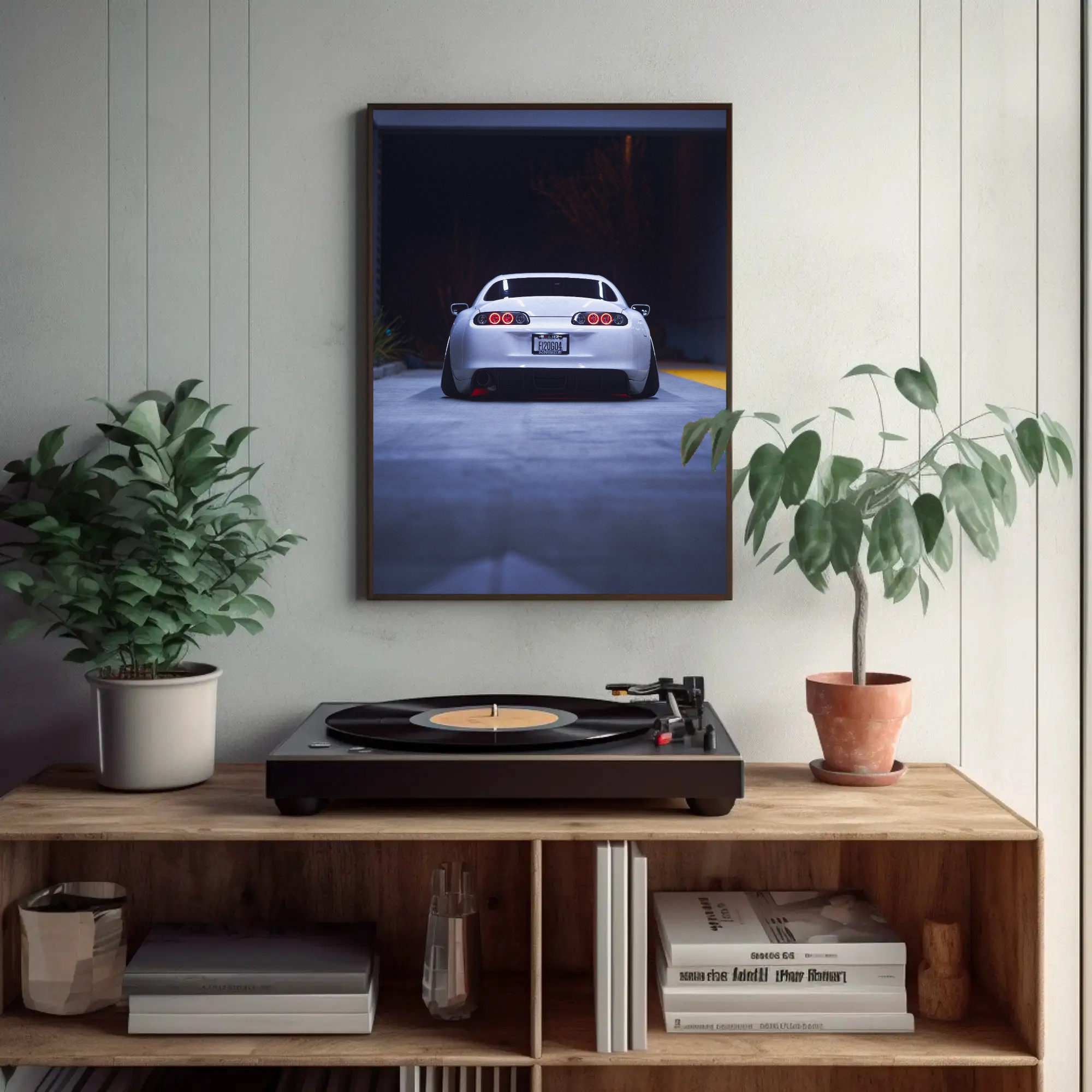 Toyota Supra JDM Car Satin Vertical Poster High Resolution Automotive ...