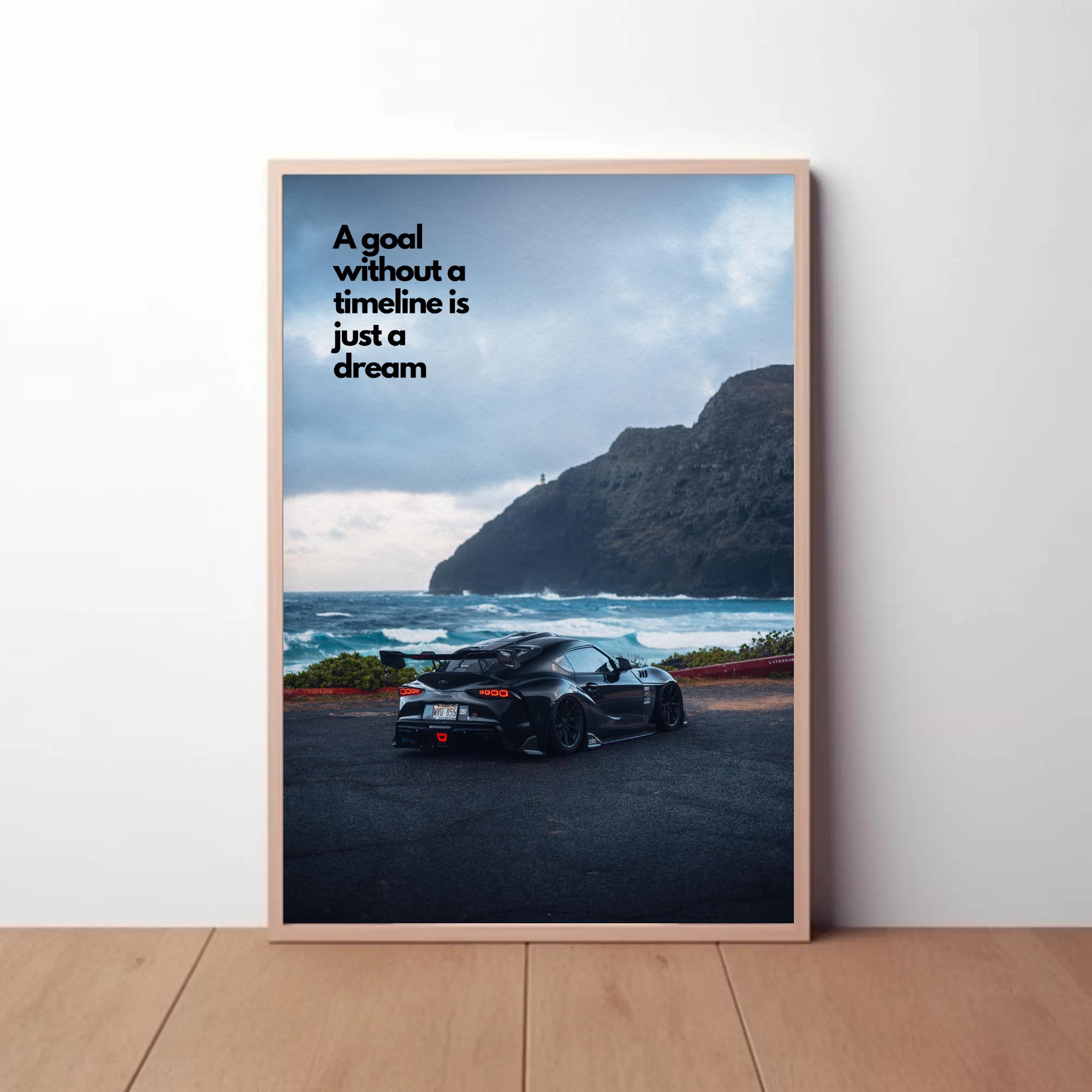 Motivational Poster Toyota Supra Mk5 With Inspiring Text #004 - Etsy