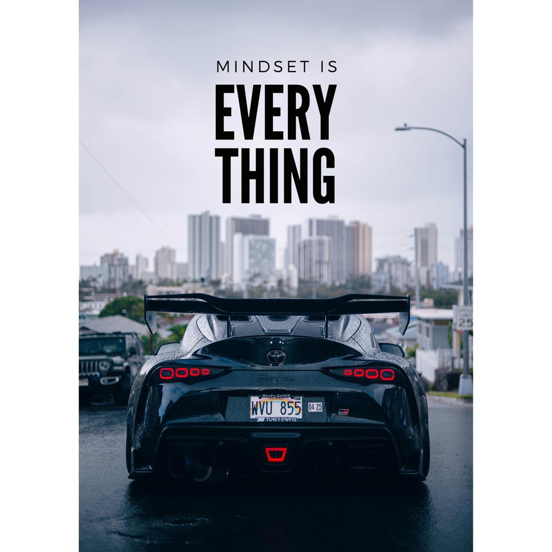 Motivational Poster Toyota Supra Mk5 Inspiring Text #003 - Etsy