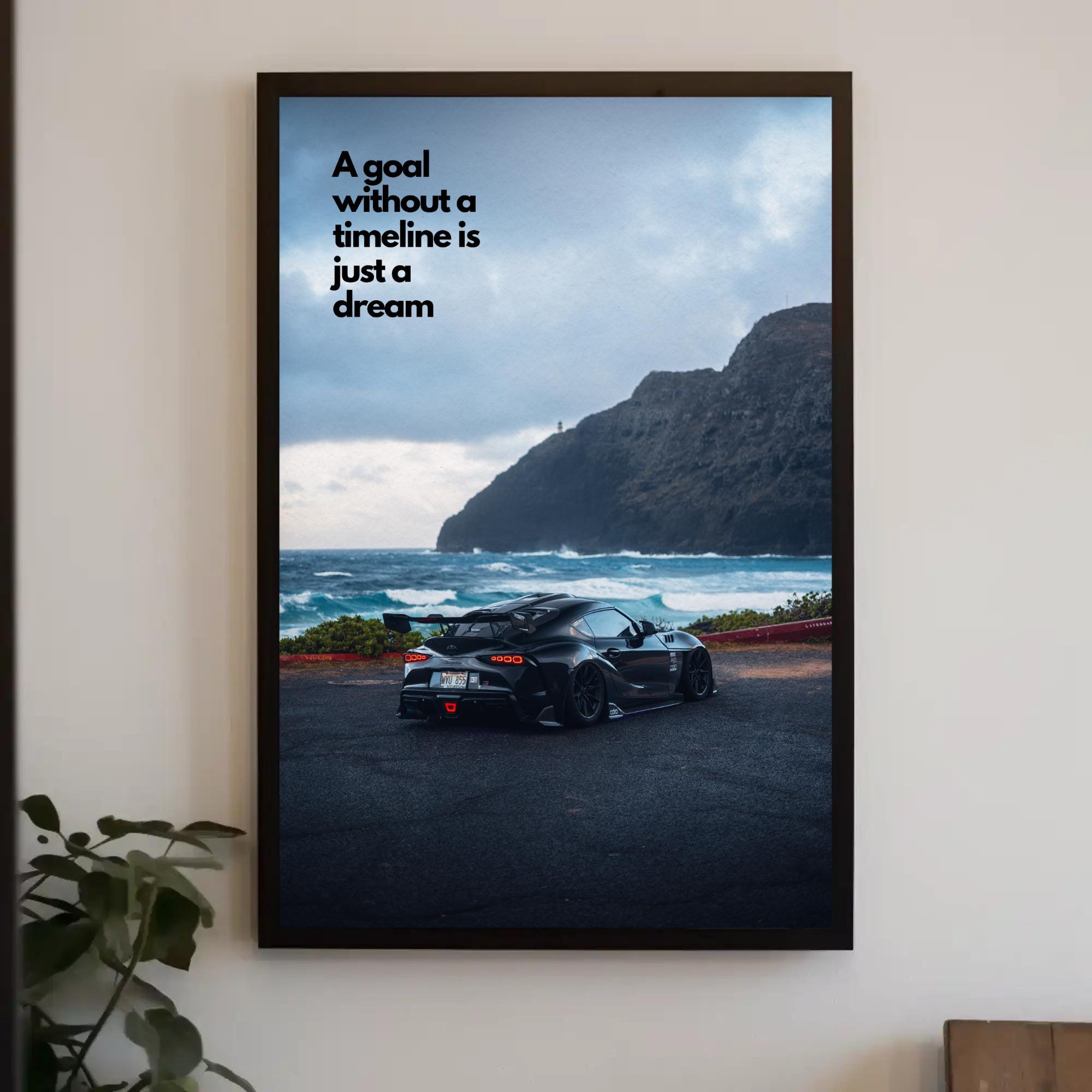Motivational Poster Toyota Supra Mk5 With Inspiring Text #004 - Etsy