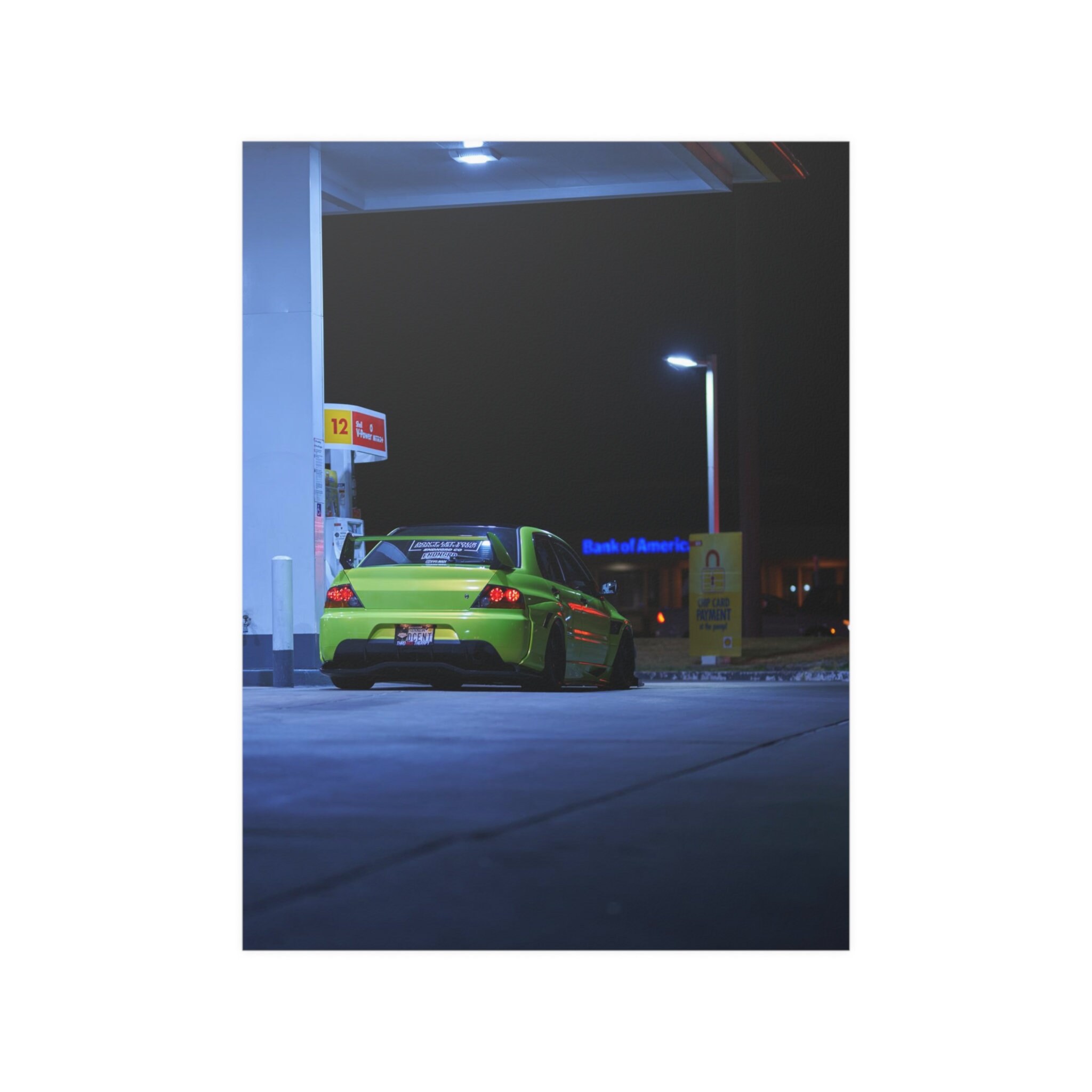 Mitsubishi Evo JDM Car Satin Vertical Poster High Resolution Car ...