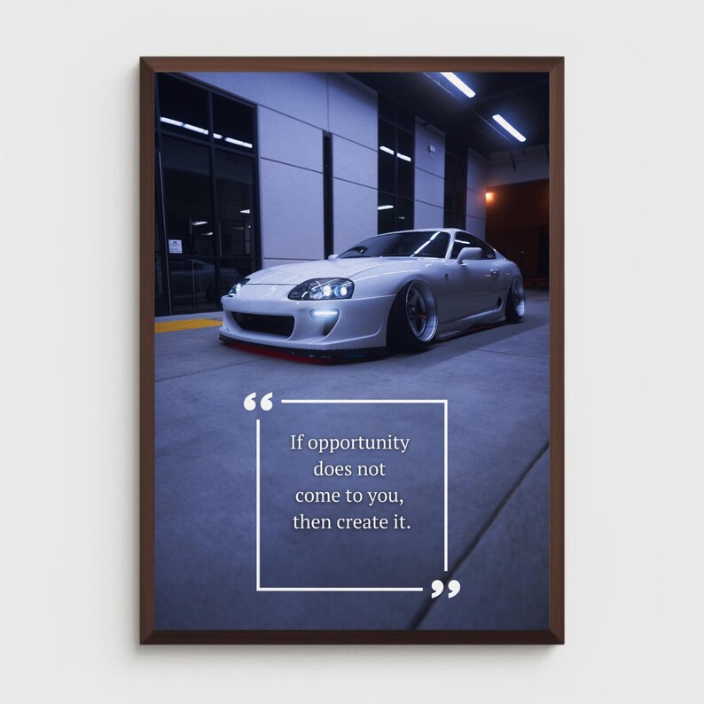 Motivational Poster – Toyota Supra Mk4 Inspiring Text #008 - Etsy