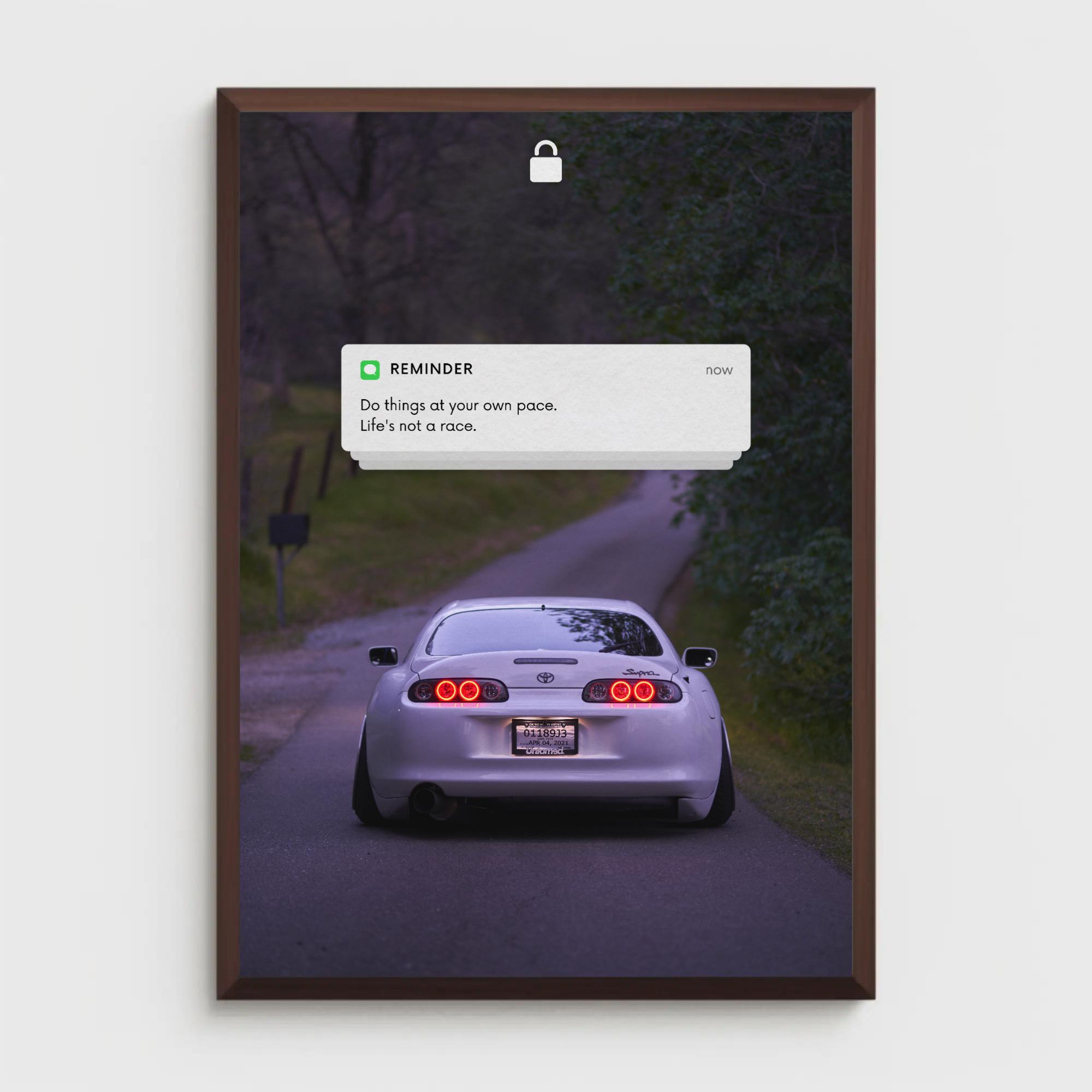 Motivational Poster Toyota Supra Mk4 Inspiring Text #001 - Etsy