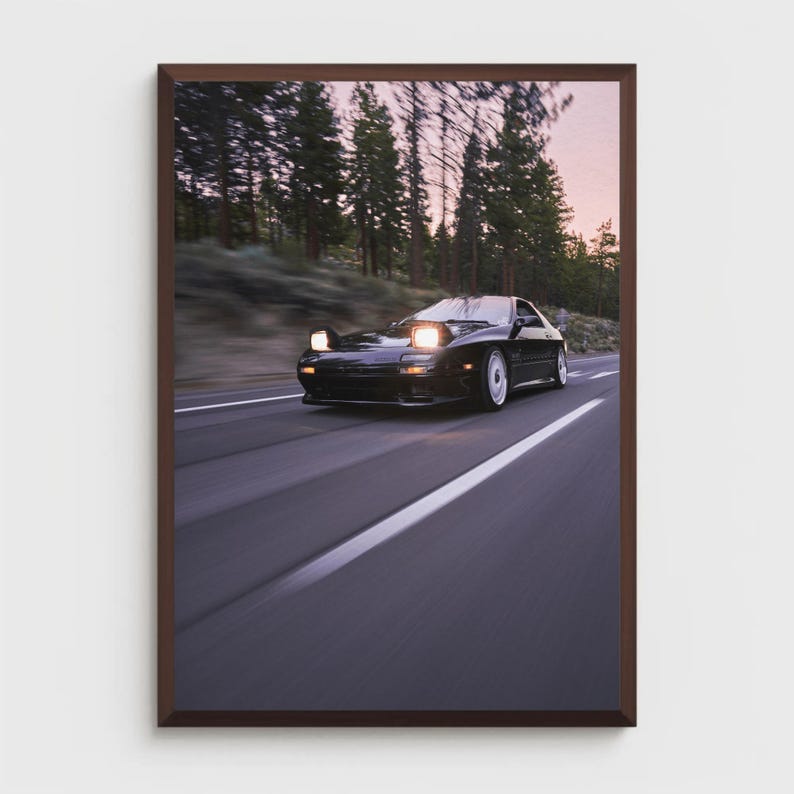 Mazda FC RX7 JDM Automotive Car Poster #001 - 8k+ Ultra Resolution Wall ...