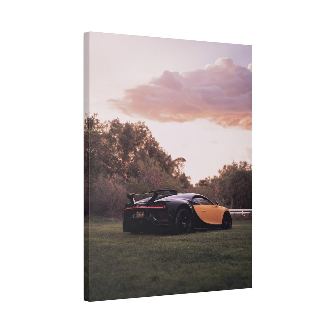 Bugatti Chiron High Resolution Museum Quality Vertical Car Canvas Print ...