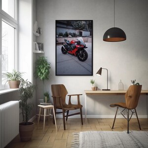 Yamaha R1 Motorcycle Poster #036 - 8k+ Ultra Resolution Wall Art- Home ...