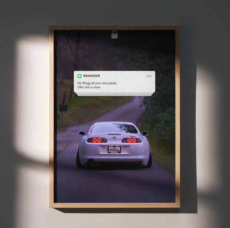 Motivational Poster Toyota Supra Mk4 Inspiring Text #001 - High ...