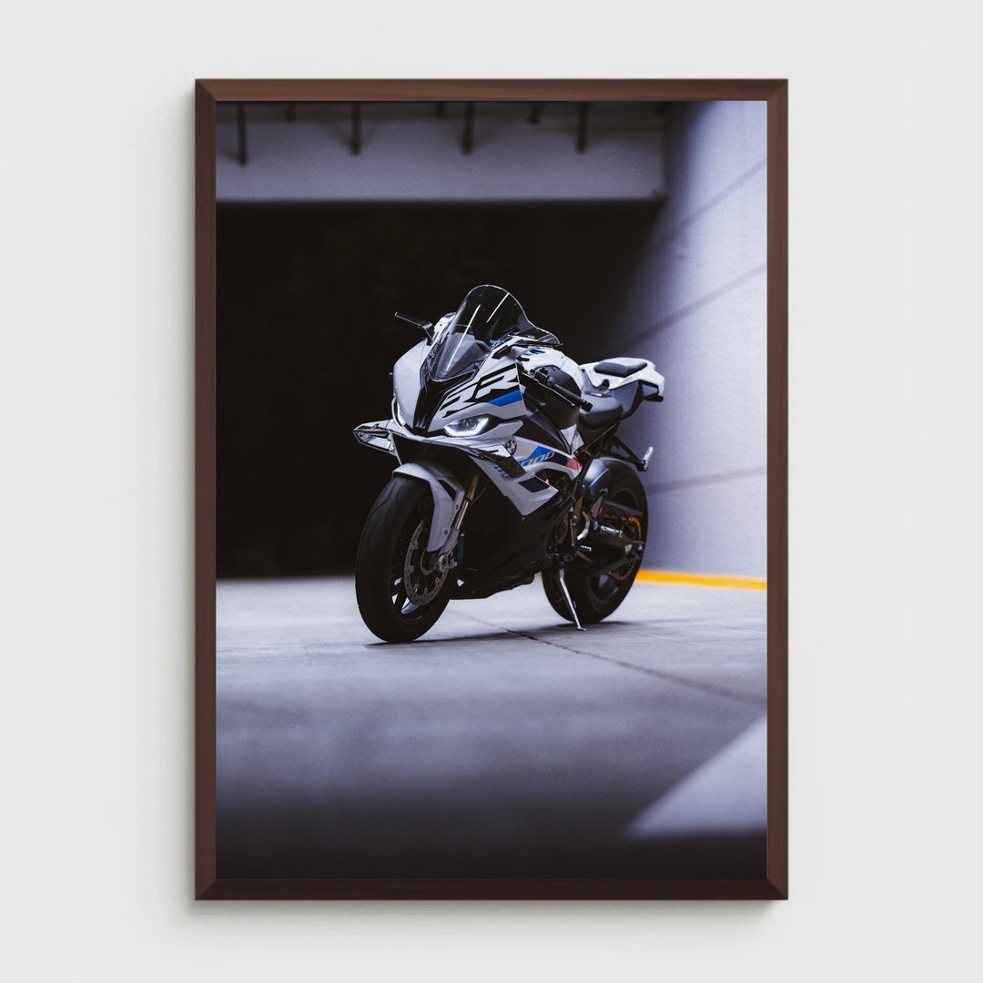 BMW S1000RR Motorcycle Poster 8k Ultra Resolution Wall Art Home Decor ...