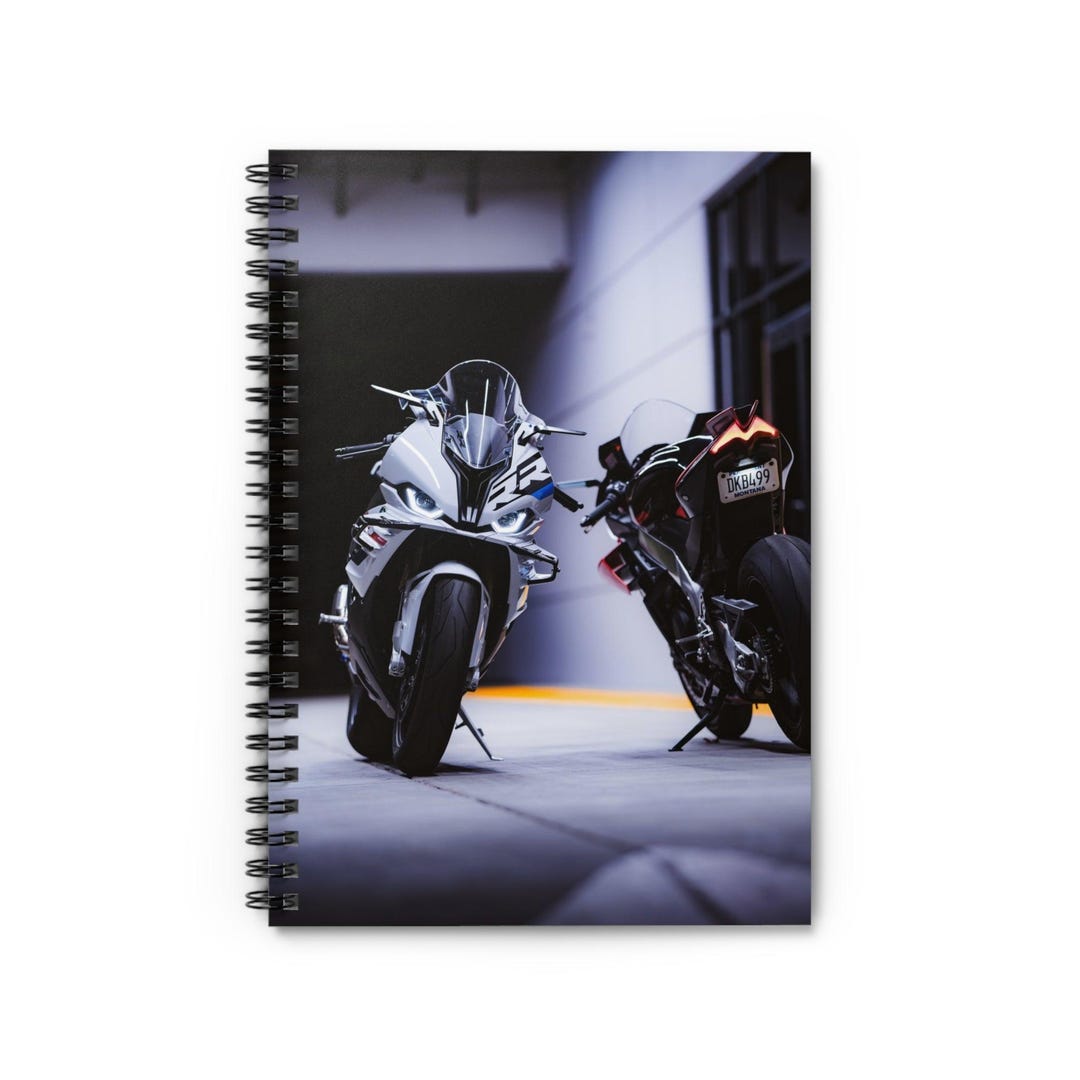 BMW S1000RR and Aprilia RSV4 Motorcycle Spiral Notebook 003 6x8 Back to ...