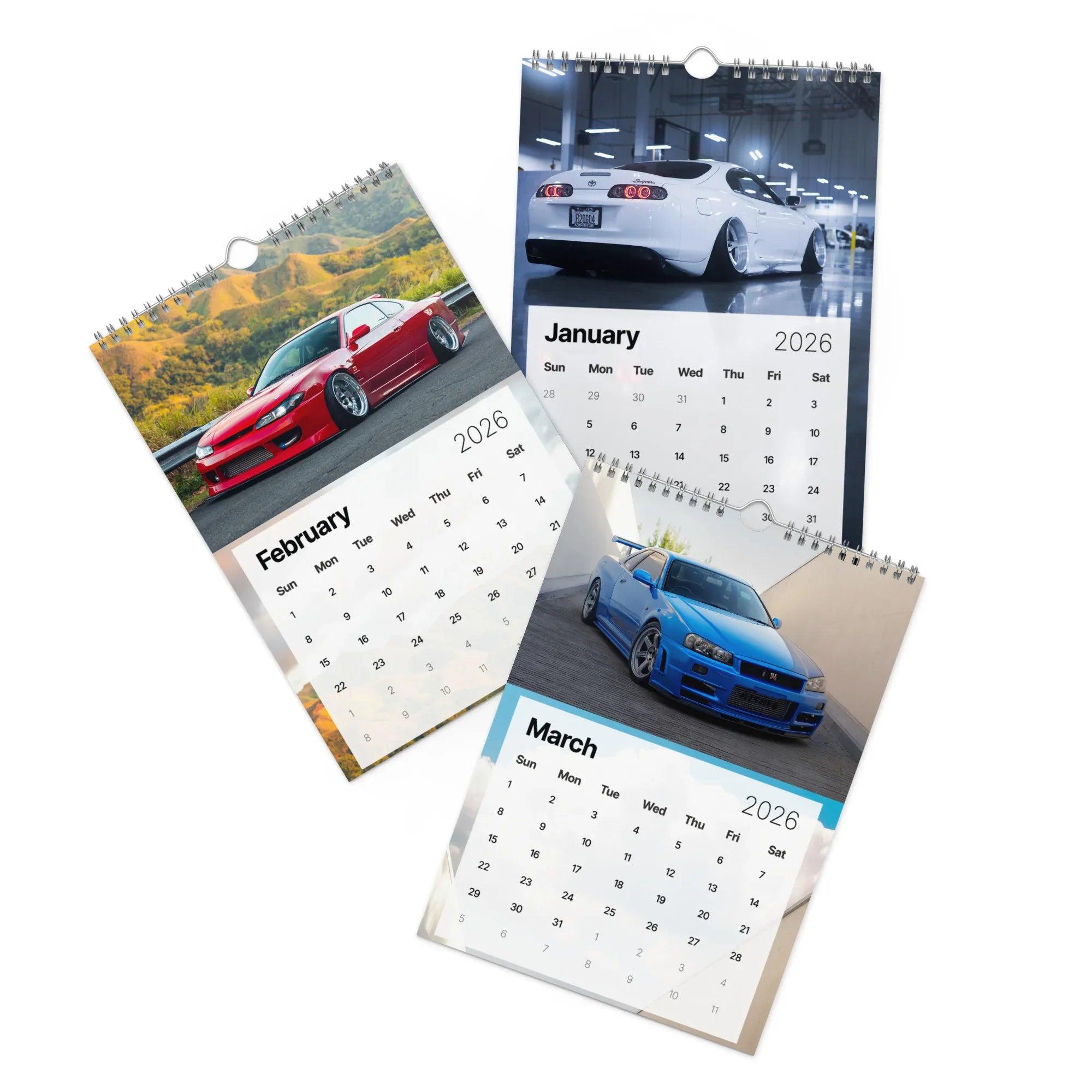 2026 Car Calendar – Iconic JDM Cars Edition, Japanese Car Wall Calendar ...