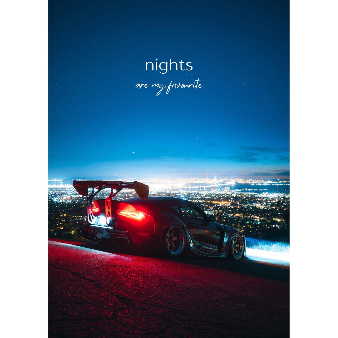 Motivational Poster – Toyota Supra Mk5 Inspiring Text #005 - High ...
