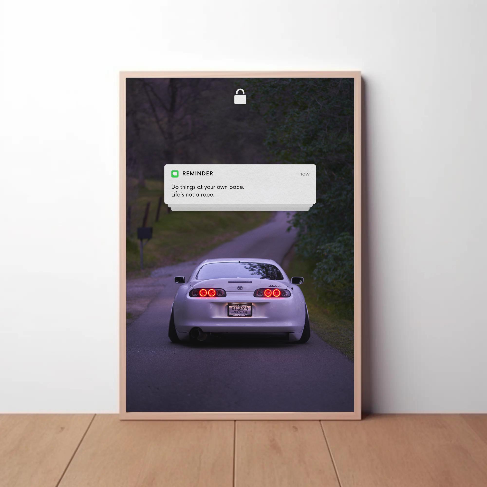 Motivational Poster Toyota Supra Mk4 Inspiring Text #001 - Etsy