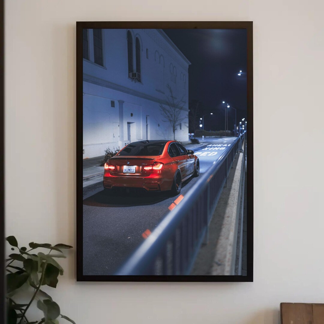 BMW F80 M3 Automotive Car Poster #003 - High Resolution Wall Art- Home ...