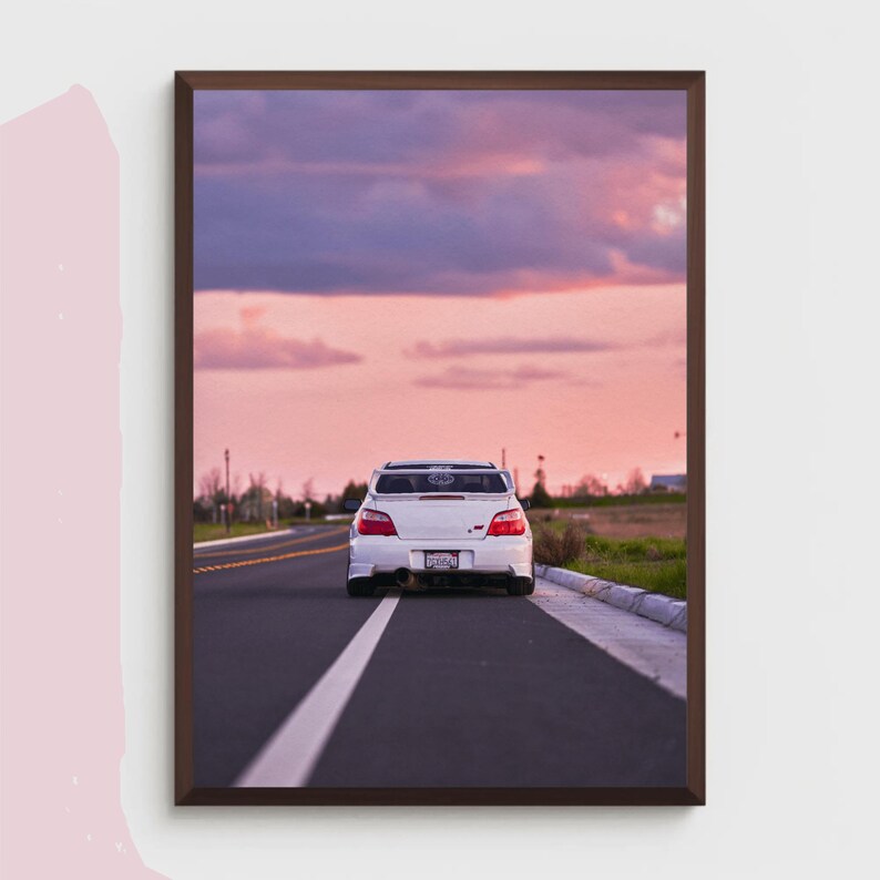 Subaru WRX STI Automotive Car Poster #017 - High Resolution Wall Art ...