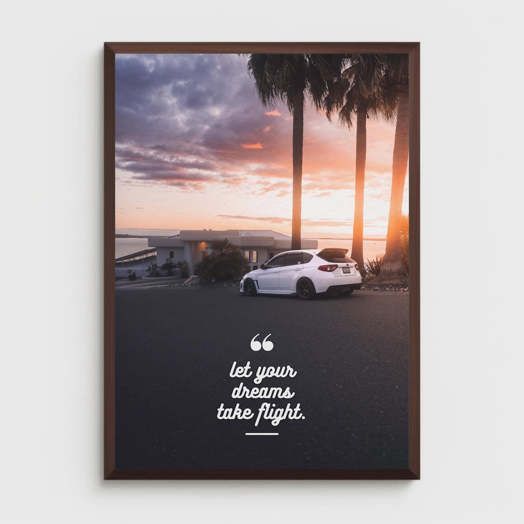 Motivational Poster Subaru WRX STI Inspiring Text #009 - Etsy
