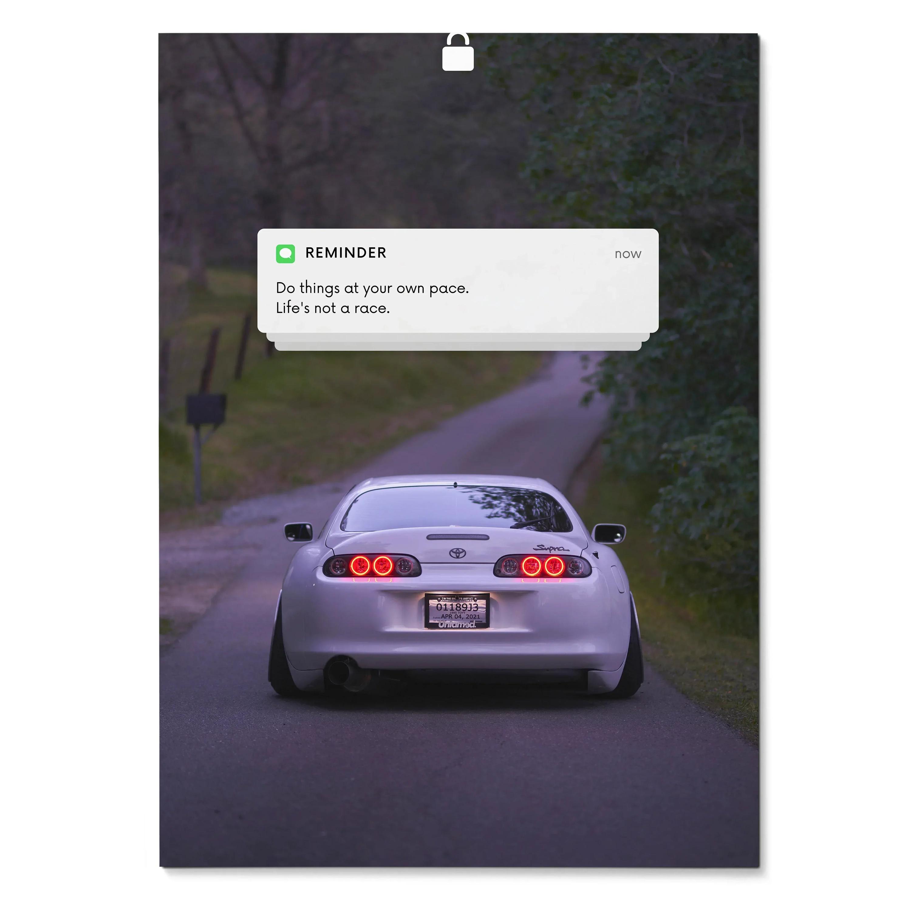 Motivational Poster Toyota Supra Mk4 Inspiring Text #001 - High ...