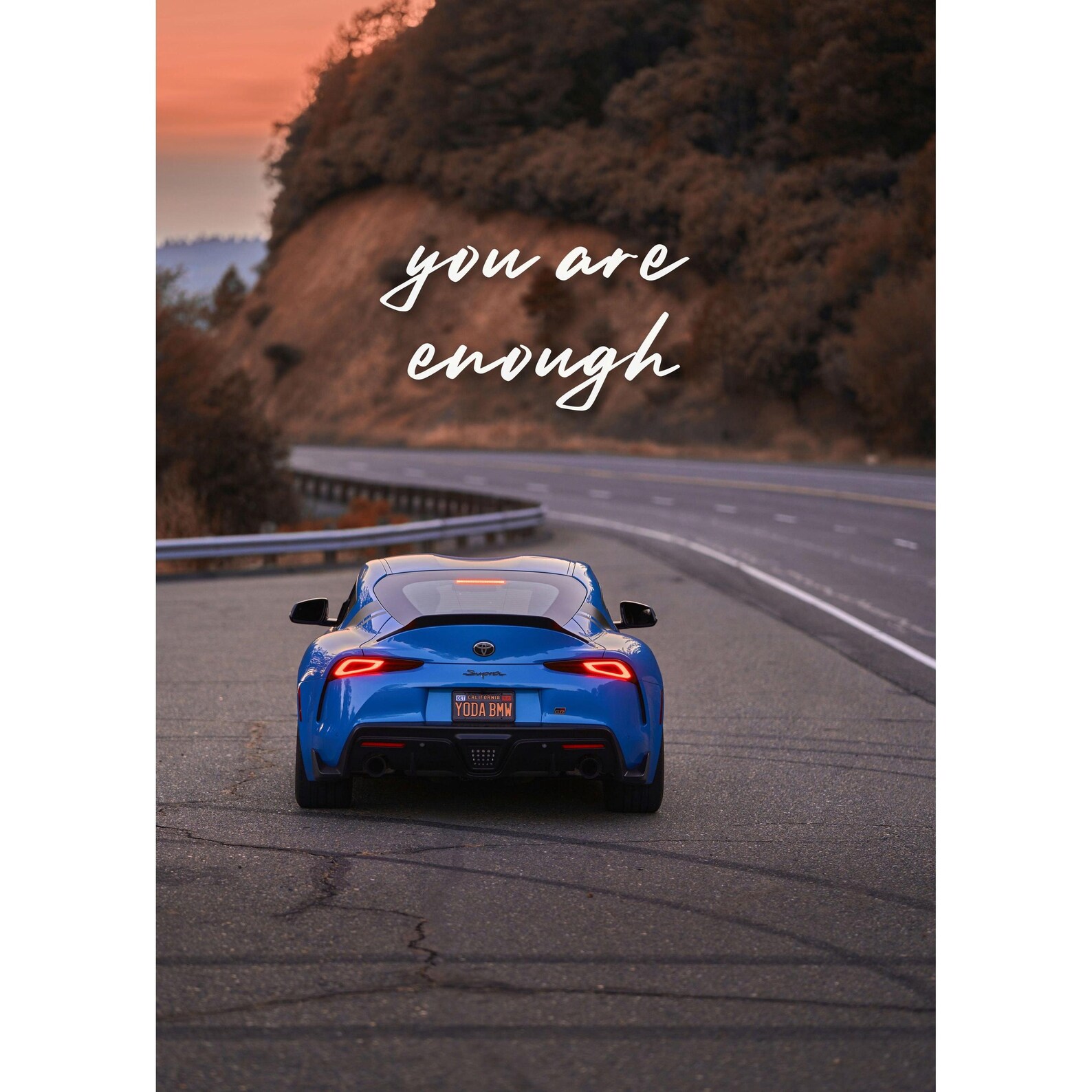 Motivational Poster – Toyota Supra Mk5 Inspiring Text #001 - High ...