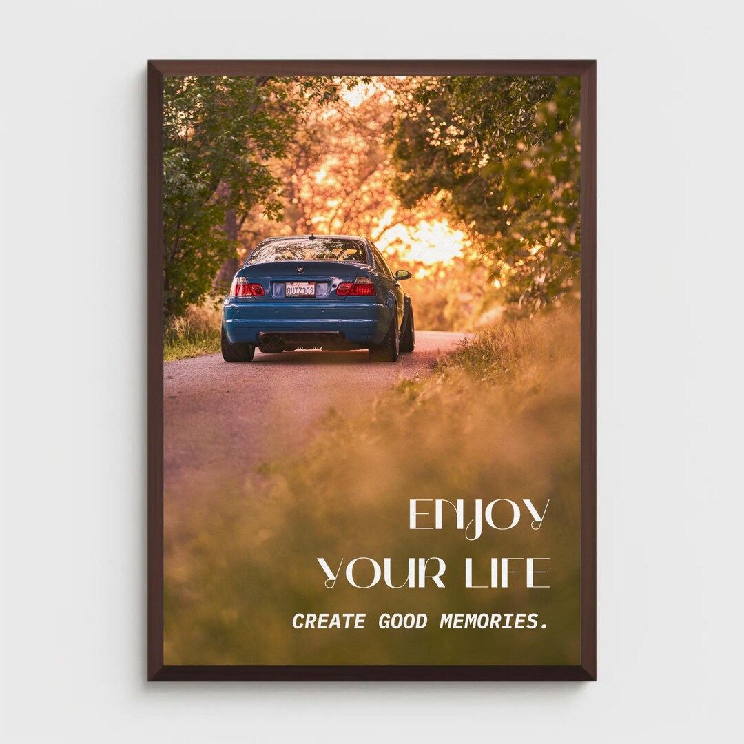 Motivational Poster BMW E46 M3 With Inspiring Text 002 - Etsy