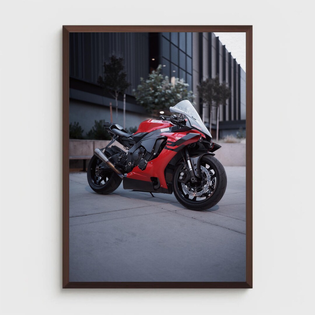 Yamaha R1 Motorcycle Poster #035 - 8k+ Ultra Resolution Wall Art- Home ...