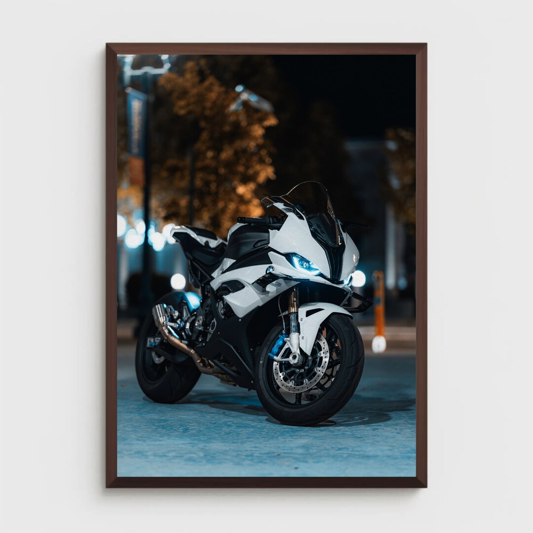 BMW S1000RR Motorcycle Poster 8k Ultra Resolution Wall Art Home Decor ...
