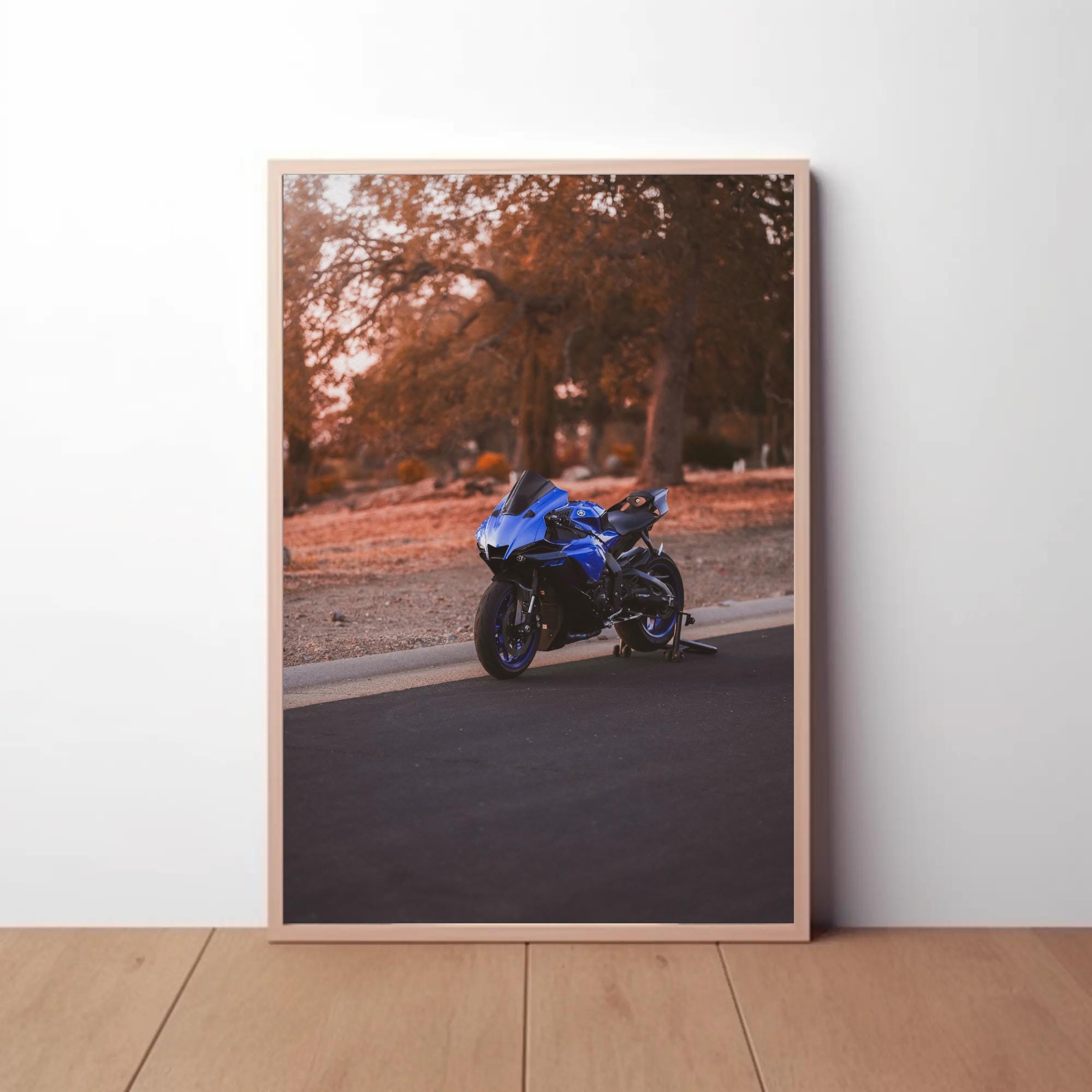 Yamaha R1 Motorcycle Poster 001 8k Ultra Resolution Wall Art Home Decor ...