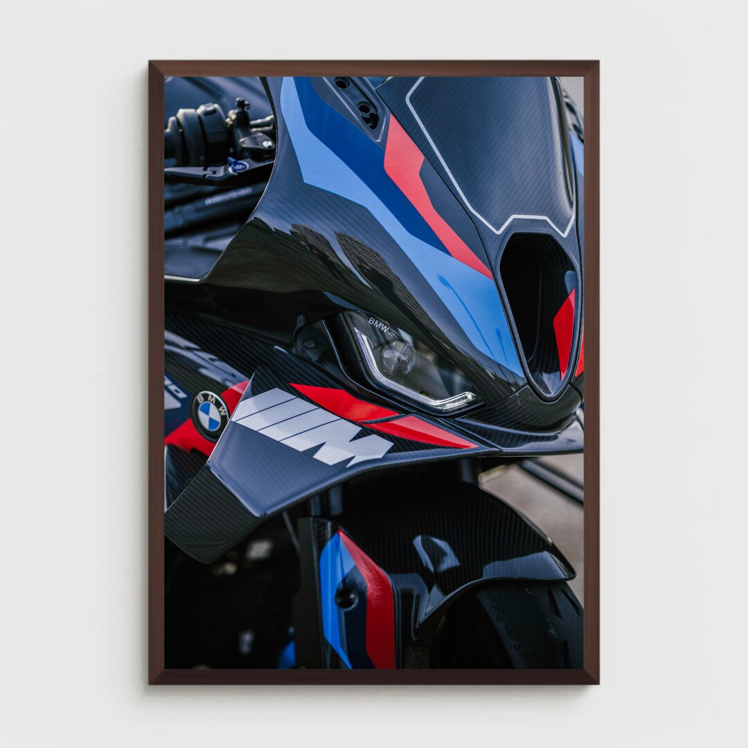 BMW M1000RR Motorcycle Poster 8k Ultra Resolution Wall Art Home Decor ...