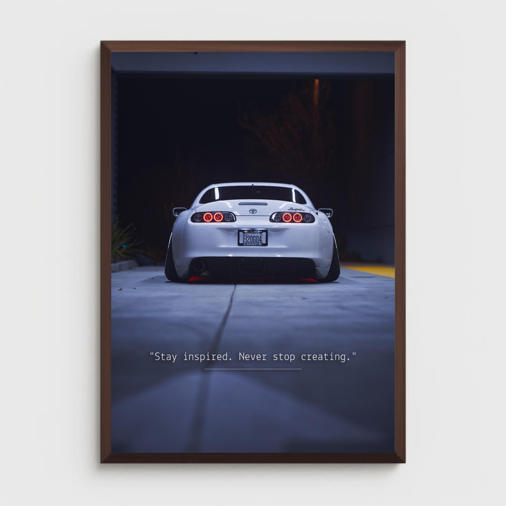 Motivational Poster Toyota Supra Mk4 Inspiring Text 005 - Etsy
