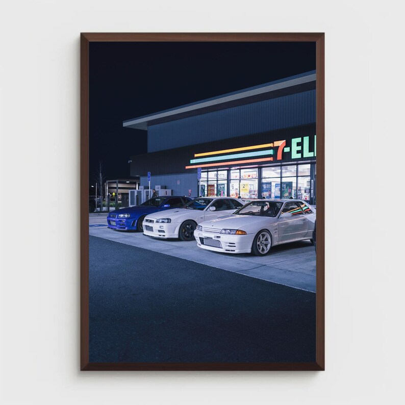 Nissan GTR R32 and R34 Skyline Automotive Car Poster 007 8k Ultra ...