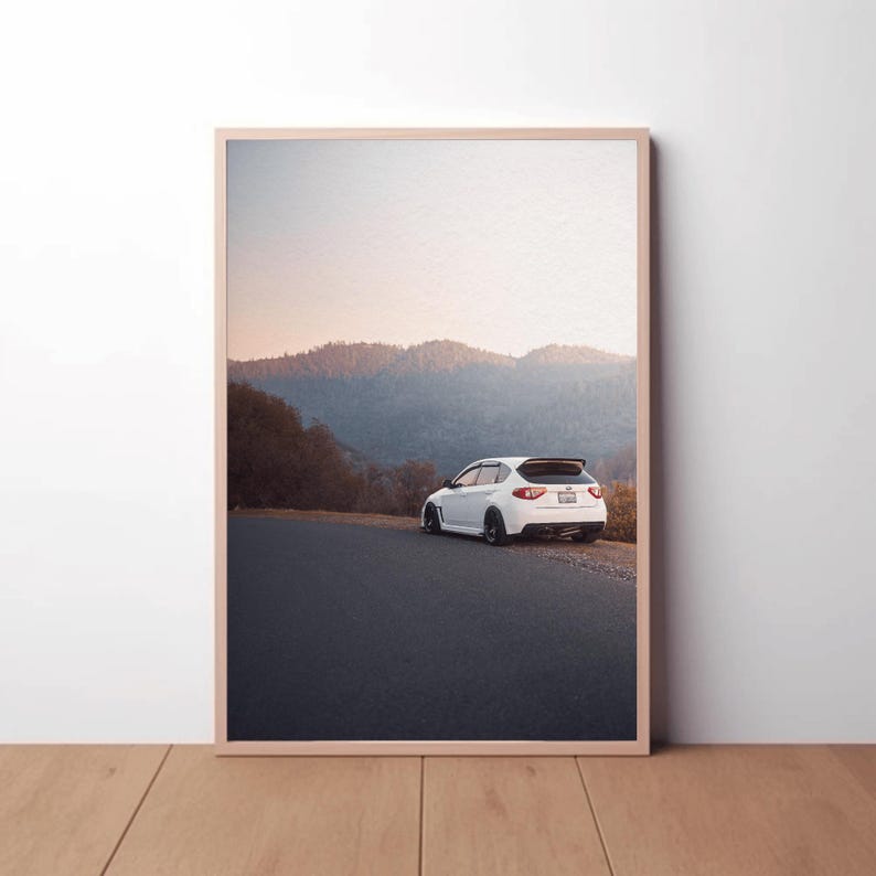 Subaru WRX STI Automotive Car Poster #008 - High Resolution Wall Art ...