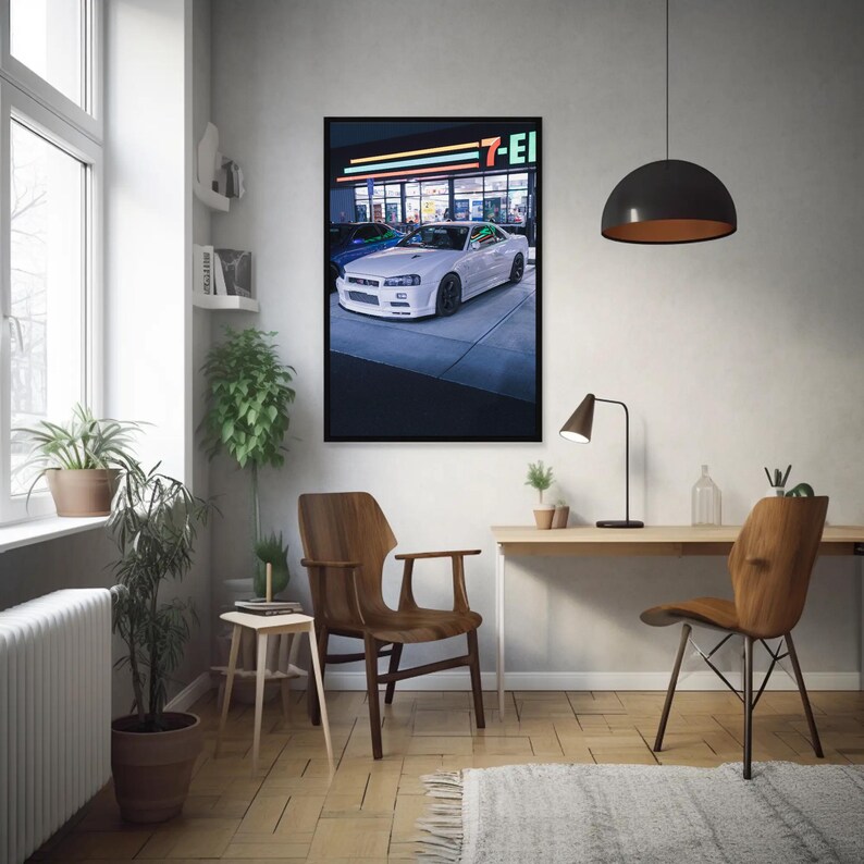 Nissan GTR R34 Skyline Automotive Car Poster #016 - 8k+ Ultra ...