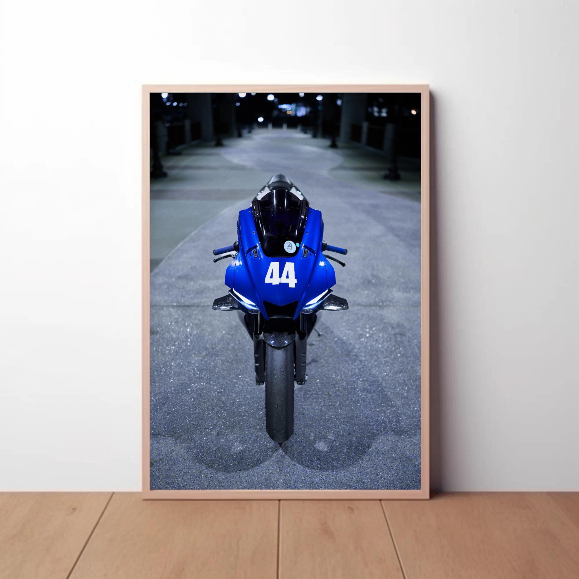 Yamaha R1 Motorcycle Poster #038 - 8k+ Ultra Resolution Wall Art- Home ...