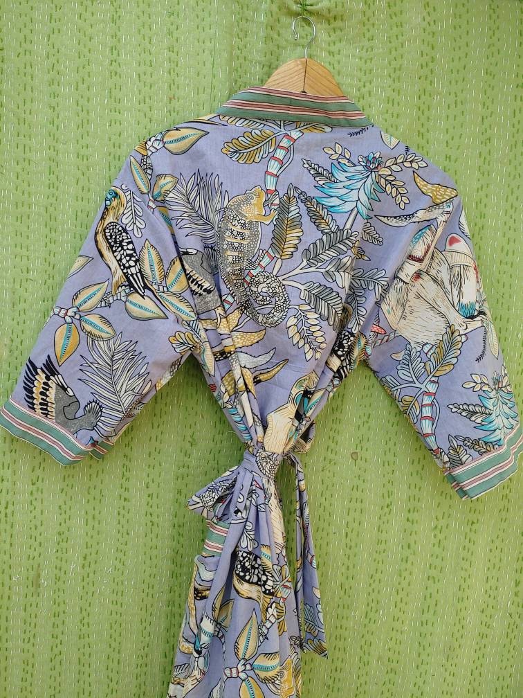 Cotton Gawon Kimono Bath Robe Boho Gift For Her Women | Etsy