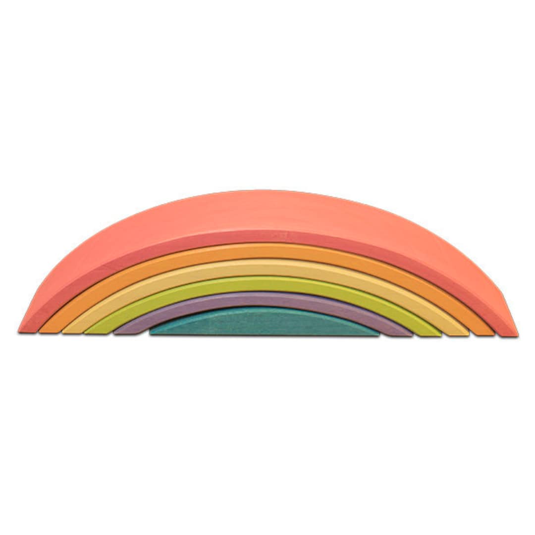 Waldorf 6 Piece Pastel Rainbow Bridge Montessori Learning for Toddlers ...