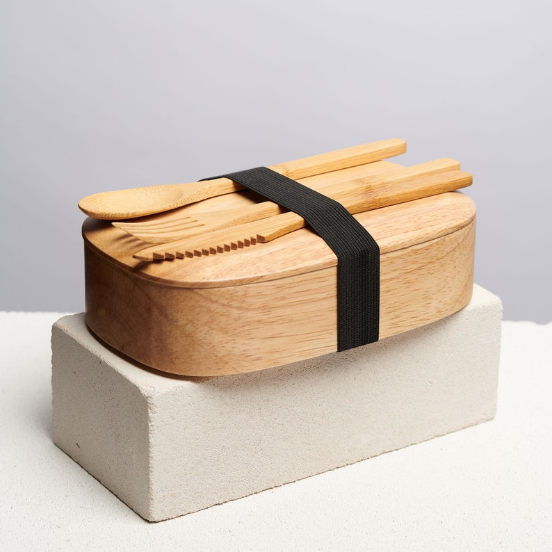 Wooden Bento Box Children Lunch Box Rubber Wood 500 Ml - Etsy