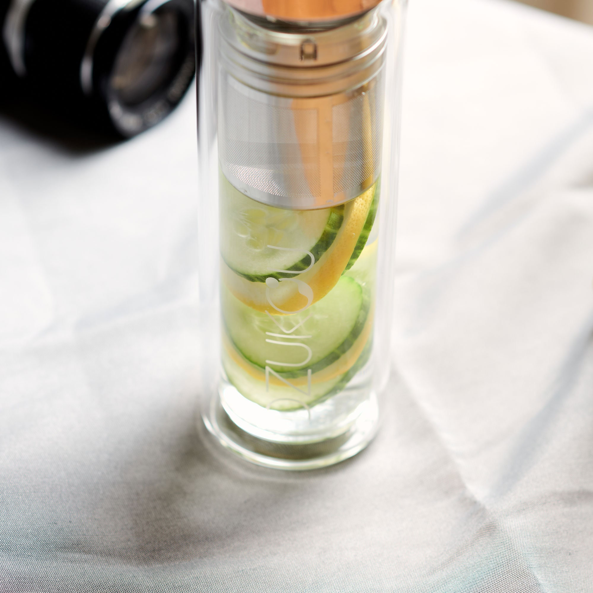 Glass Water Bottle Tea Filter Double Wall Glass 450 Ml Leakproof - Etsy