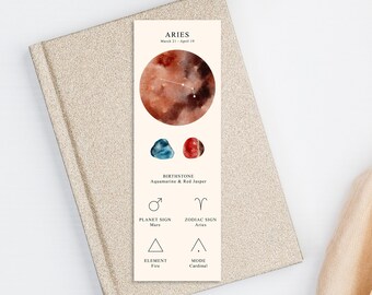 Aries Bookmark - Etsy