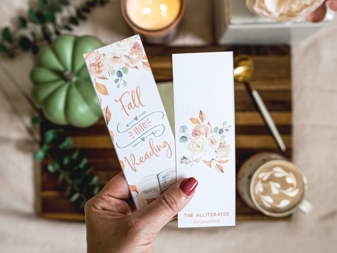 Fall Bookmark Set Fall Bookmarks Gift for Bookworm Gifts | Etsy