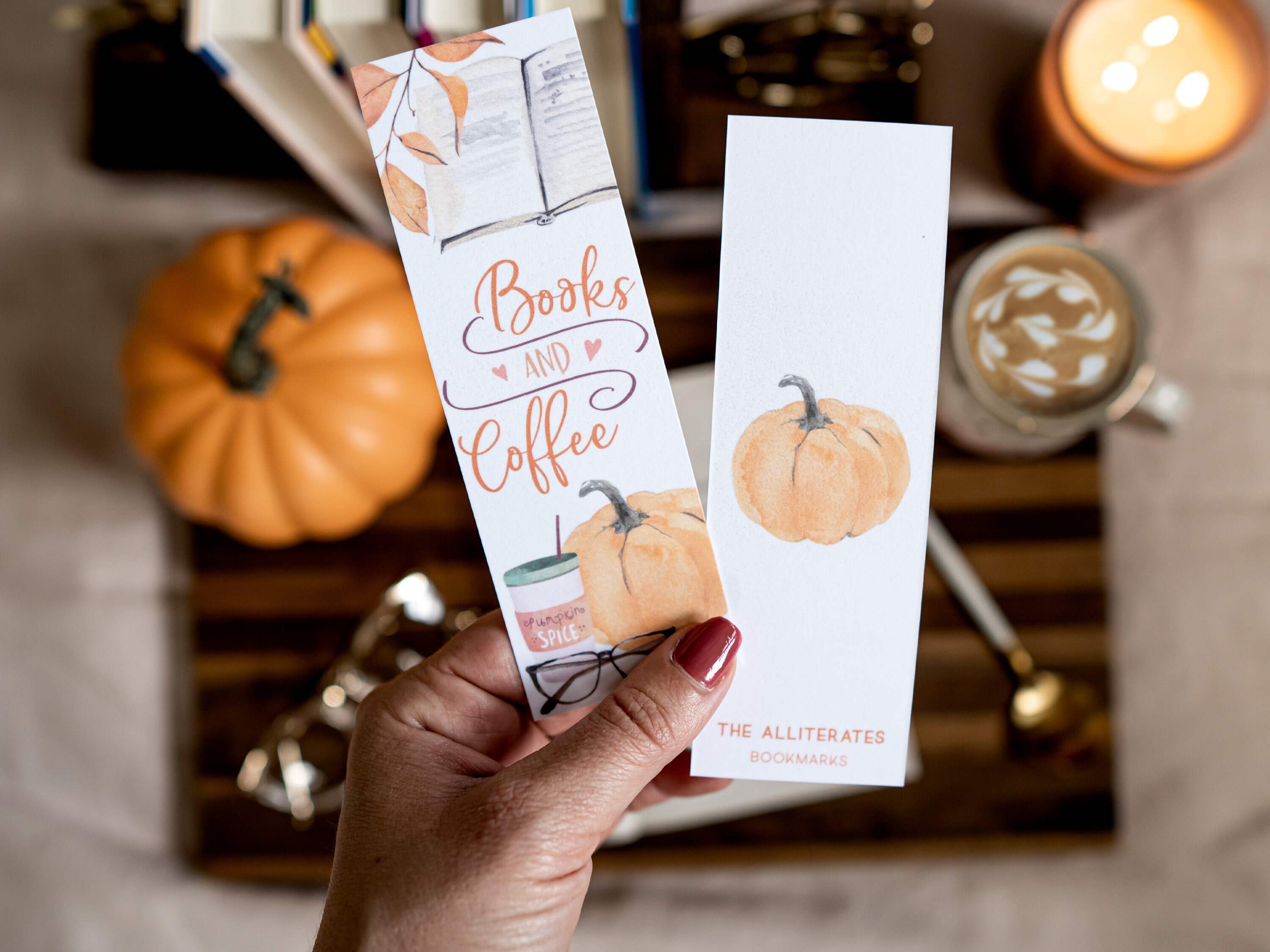 Fall Bookmark Set Fall Bookmarks Gift for Bookworm Gifts | Etsy