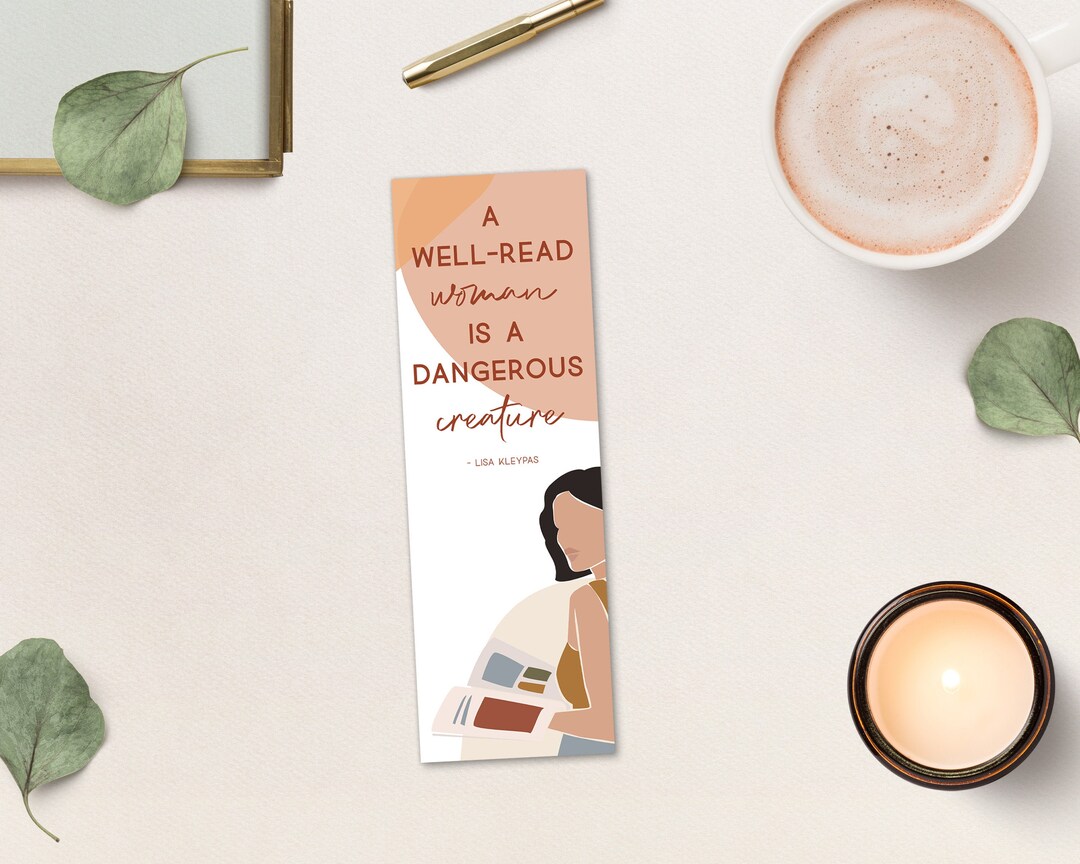 A Well Read Woman is a Dangerous Creature Feminist Bookmark - Etsy
