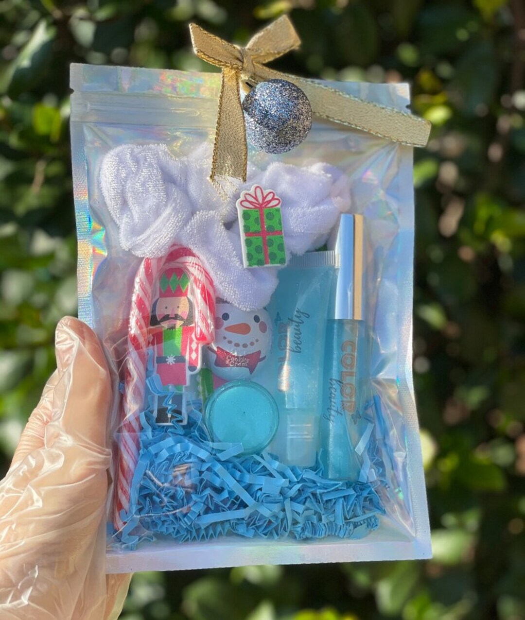 Winter Lip Gloss Gift Set: Shimmer, Scrub & Scrunchie - Etsy