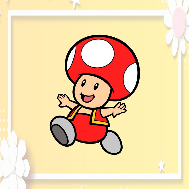 Toad svg dxf png Super Mario SVG DXFPNG Clipart Cricut | Etsy